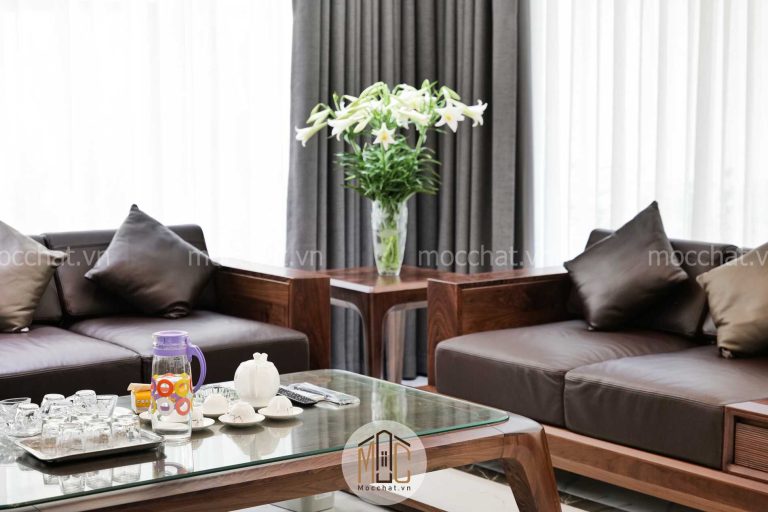 Bàn Ghế Sofa Gỗ Óc Chó Hiện Đại Cao Cấp Mã SOC-07 | Mộc Chất