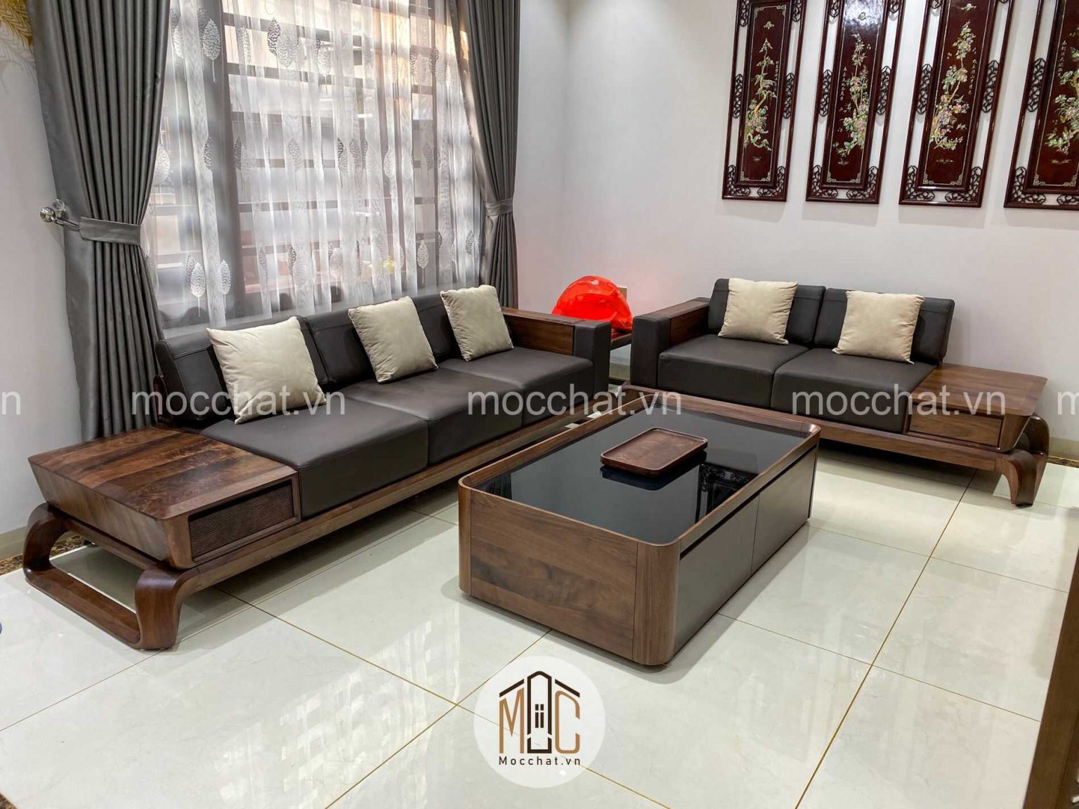 Bàn Trà Gỗ Óc Chó Đẹp Hiện Đại Mã BTOC-11 | Mộc Chất